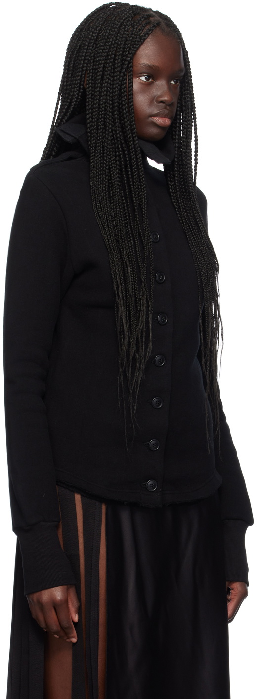 YOHJI YAMAMOTO Black R-Back Side Button Turtleneck Yohji Yamamoto