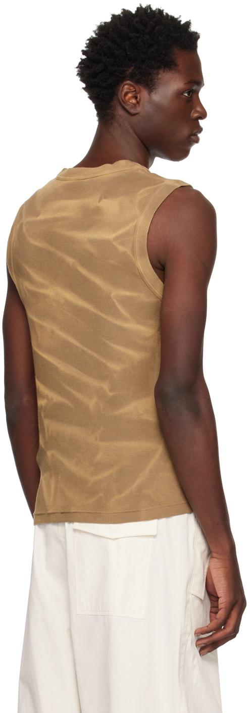 Dion Lee Khaki Crinkle Sunfade Tank Top Dion Lee