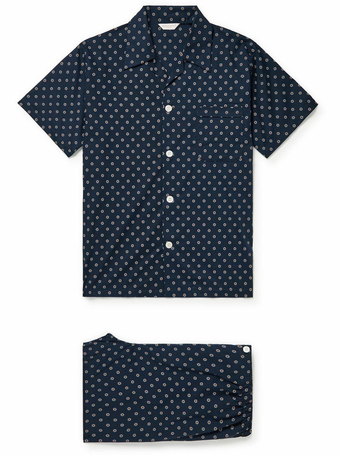 Derek Rose - Nelson Printed Cotton-Poplin Pyjama Set - Blue Derek Rose