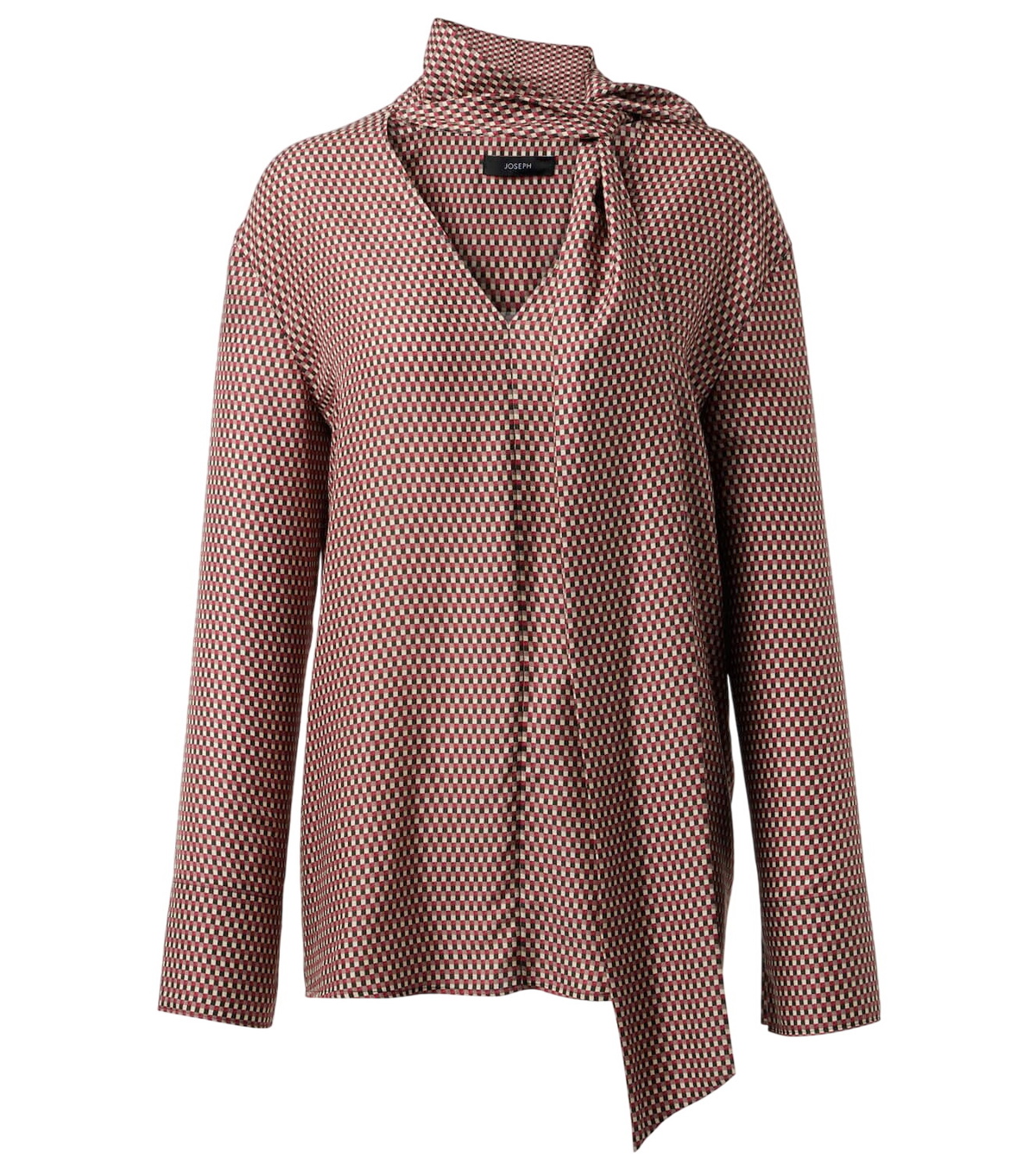 Joseph Scarf-detail printed silk blouse Joseph