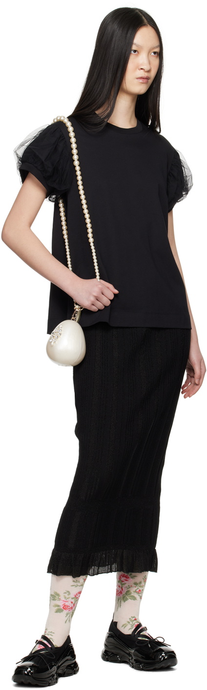 Simone Rocha Off-White Embellished Micro Pearl Egg Bag Simone Rocha