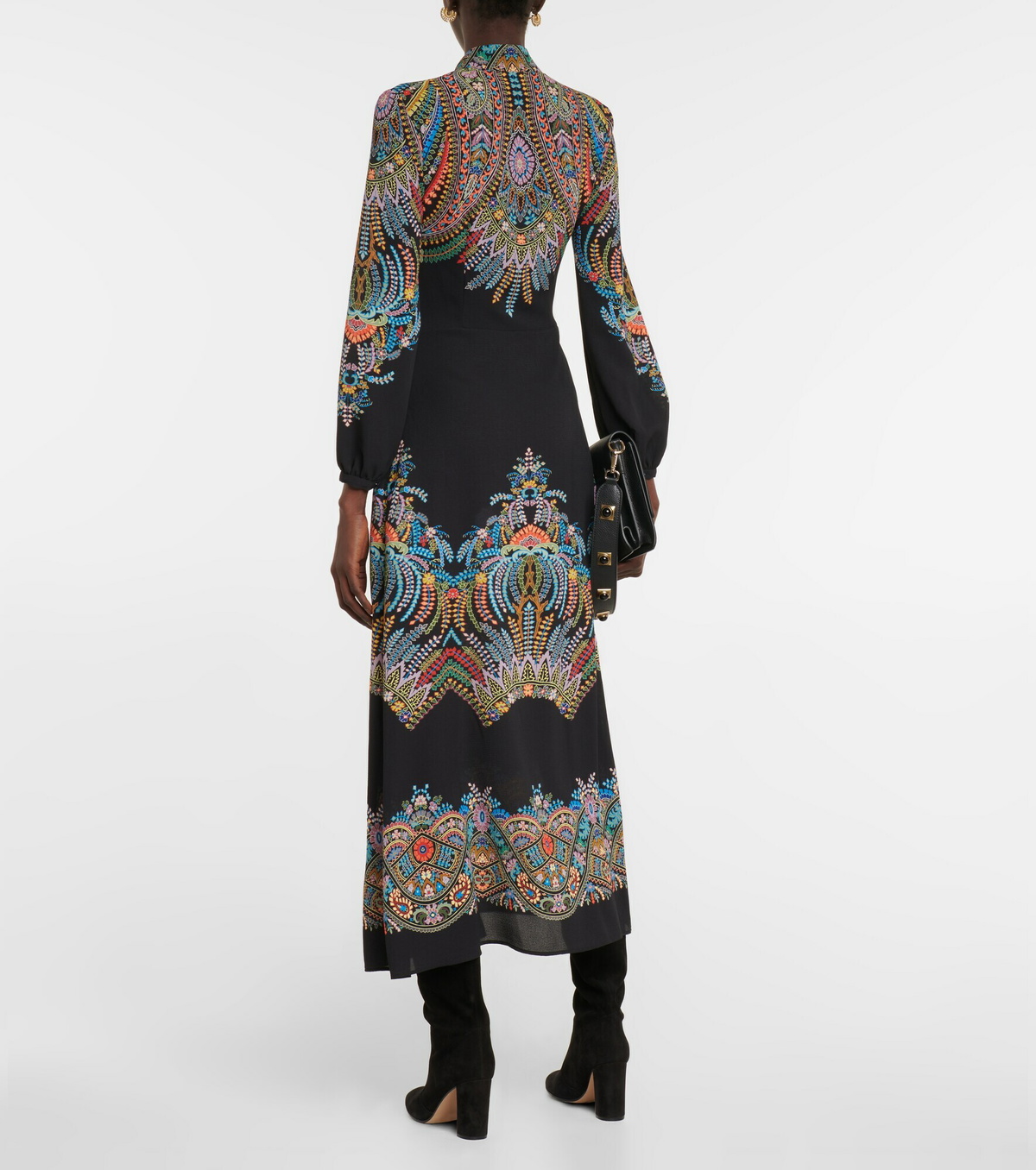 Etro - Printed crêpe midi dress Etro