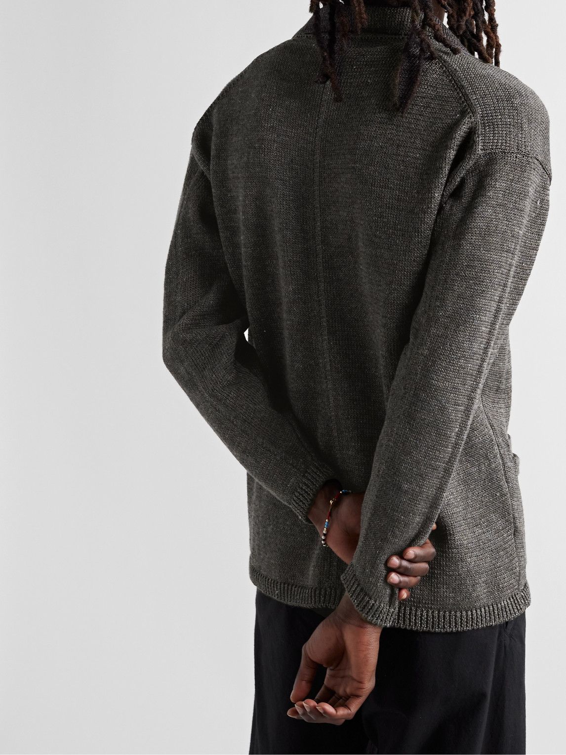 Inis Meáin - Relaxed Linen Cardigan - Gray Inis Meáin