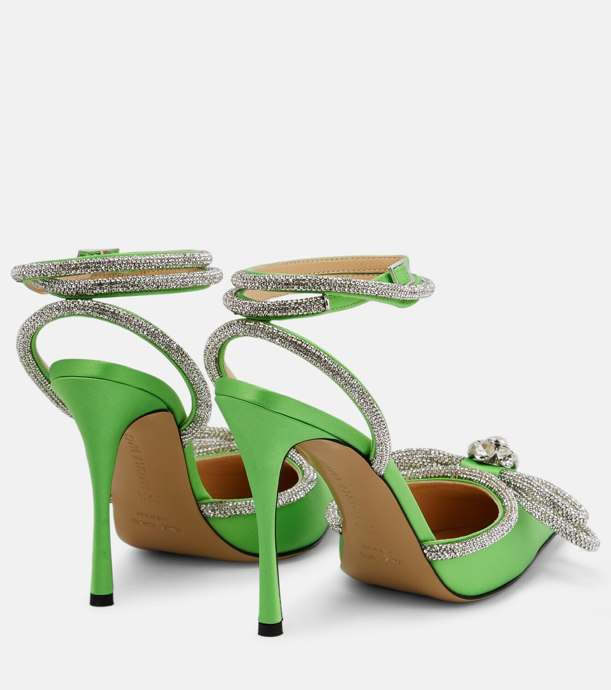 Mach & Mach - Crystal-embellished silk pumps MACH & MACH