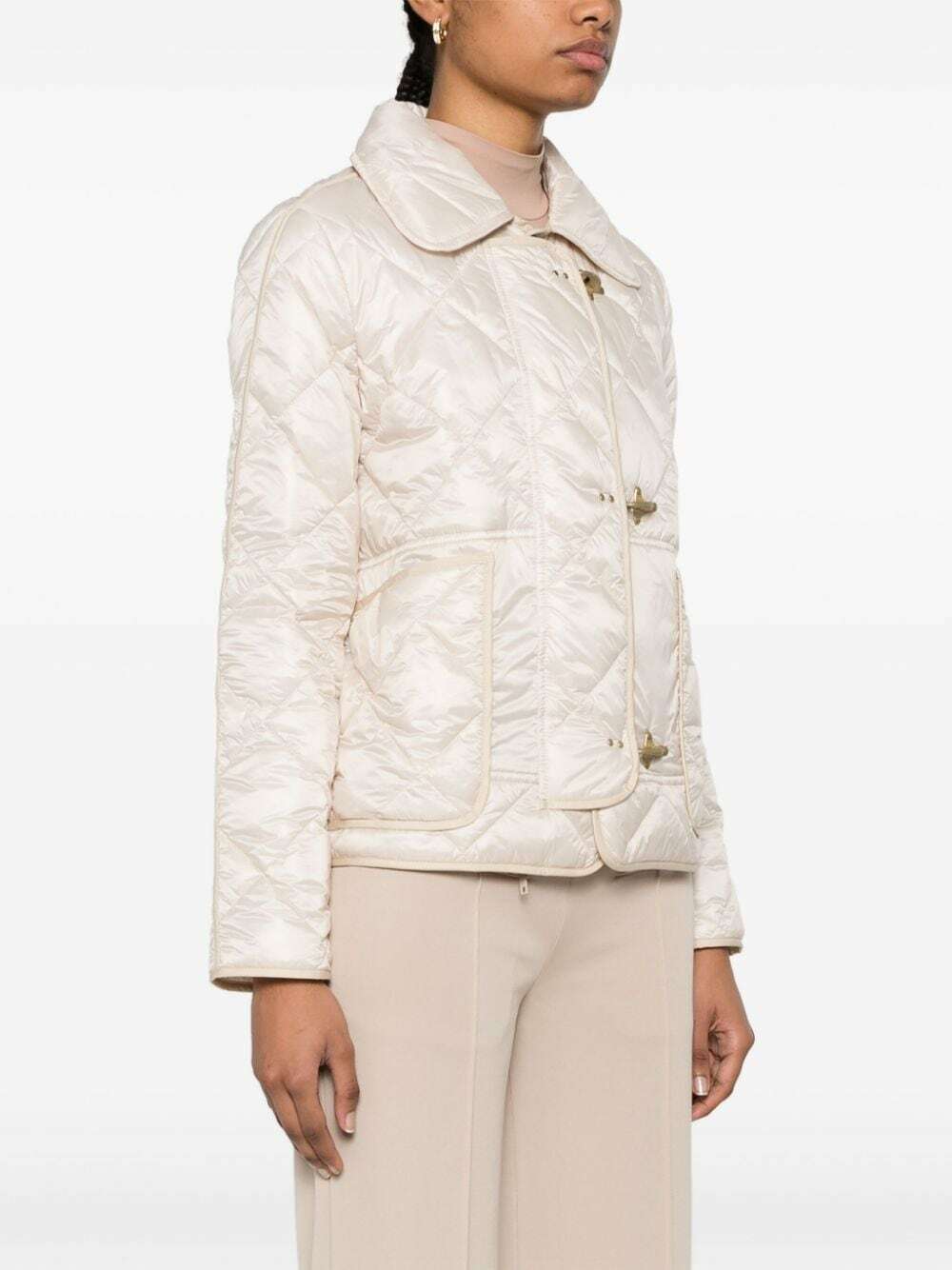 FAY - Quilted Mini 3-hook Caban Jacket Fay