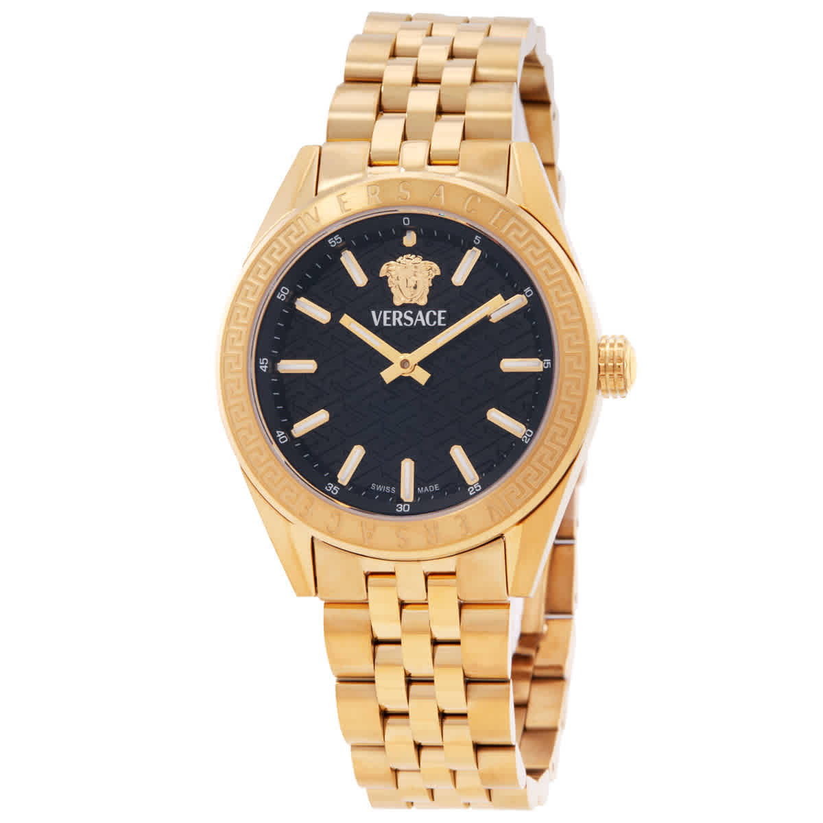 Versace V-Code Quartz Black Dial Ladies Watch VE8I00724 Versace