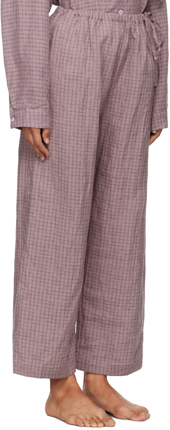 Deiji Studios Pink String Linen Pyjama Set Deiji Studios