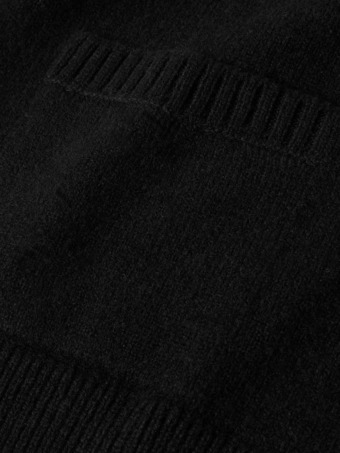Maison Kitsuné - Bold Logo-Appliquéd Wool Cardigan - Black Maison Kitsune