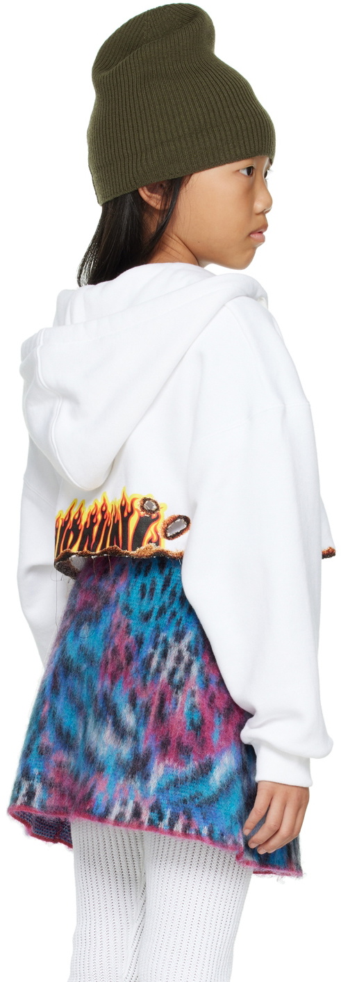 Doublet Kids White Burning Hoodie Doublet