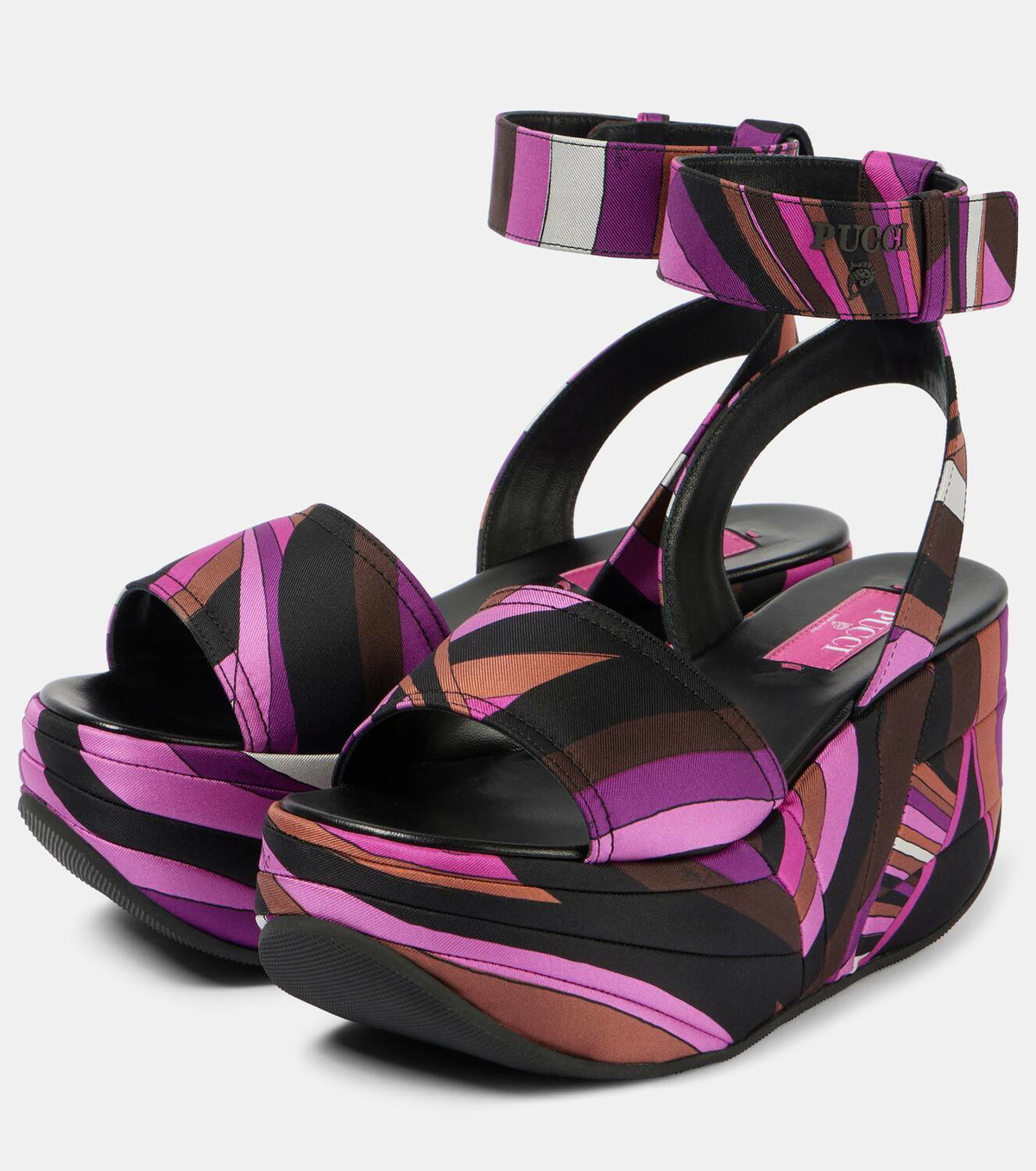 Pucci Pucciami Iride satin platform sandals Emilio Pucci