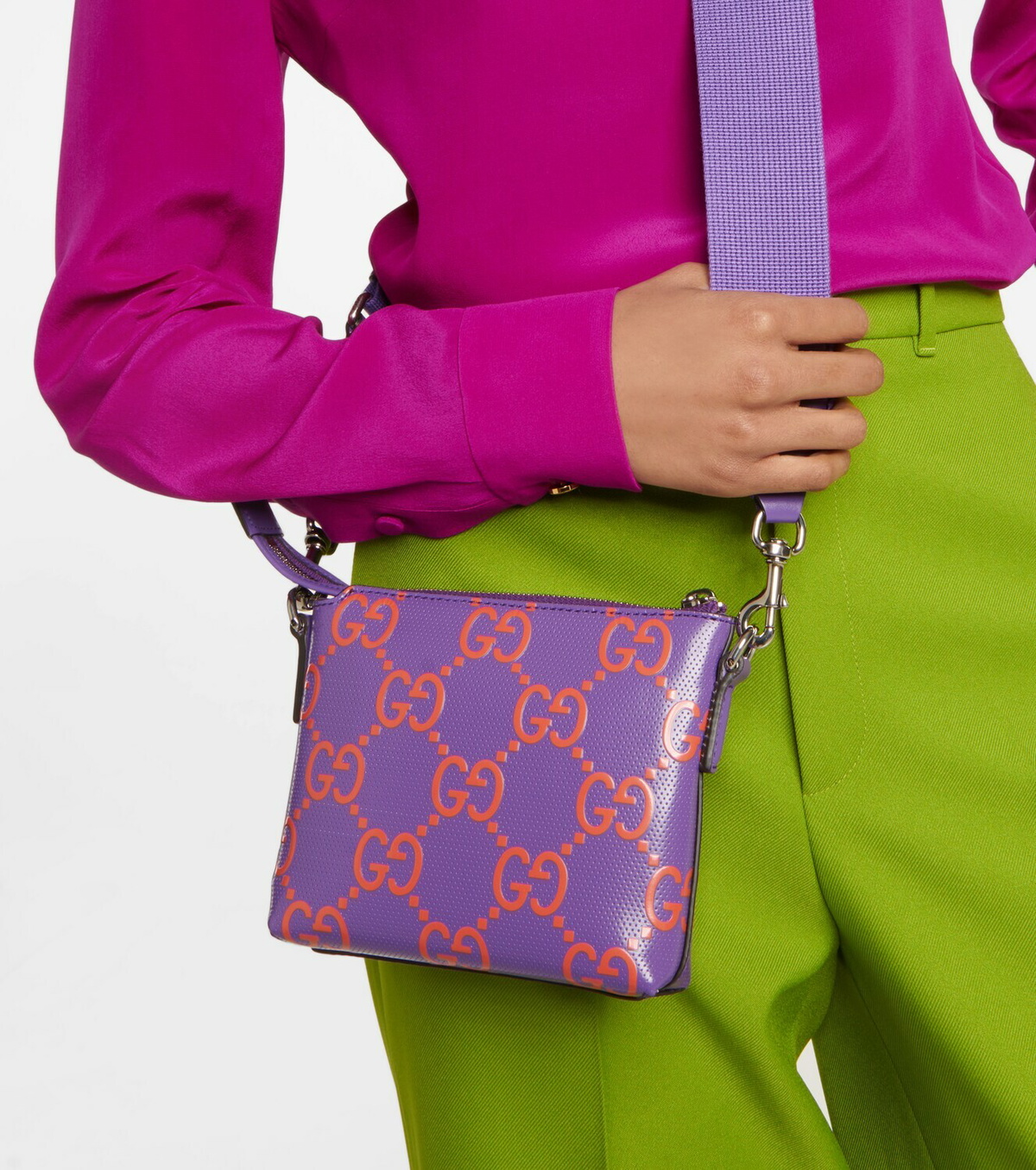 Gucci - GG-embossed leather shoulder bag Gucci