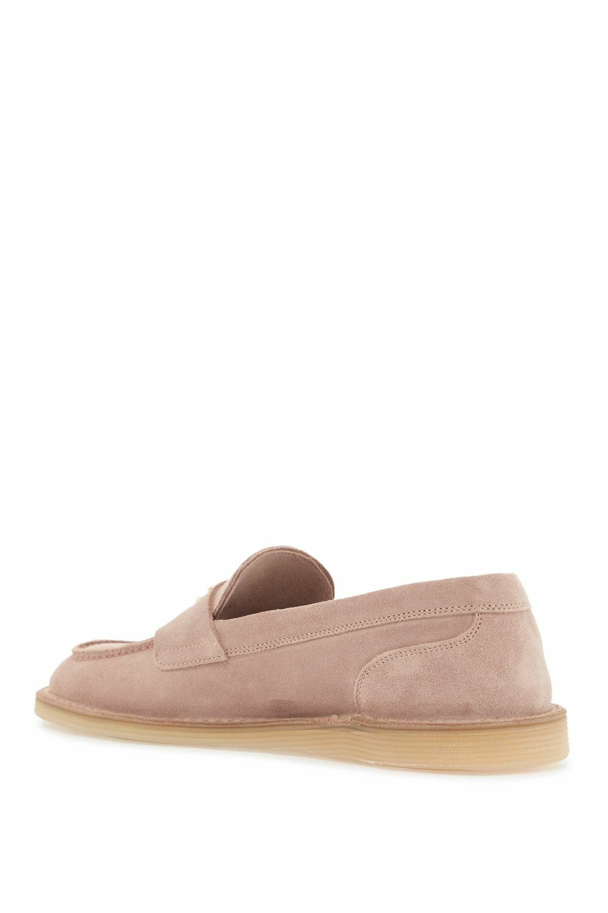 DOLCE & GABBANA suede leather moccas Pink Dolce & Gabbana
