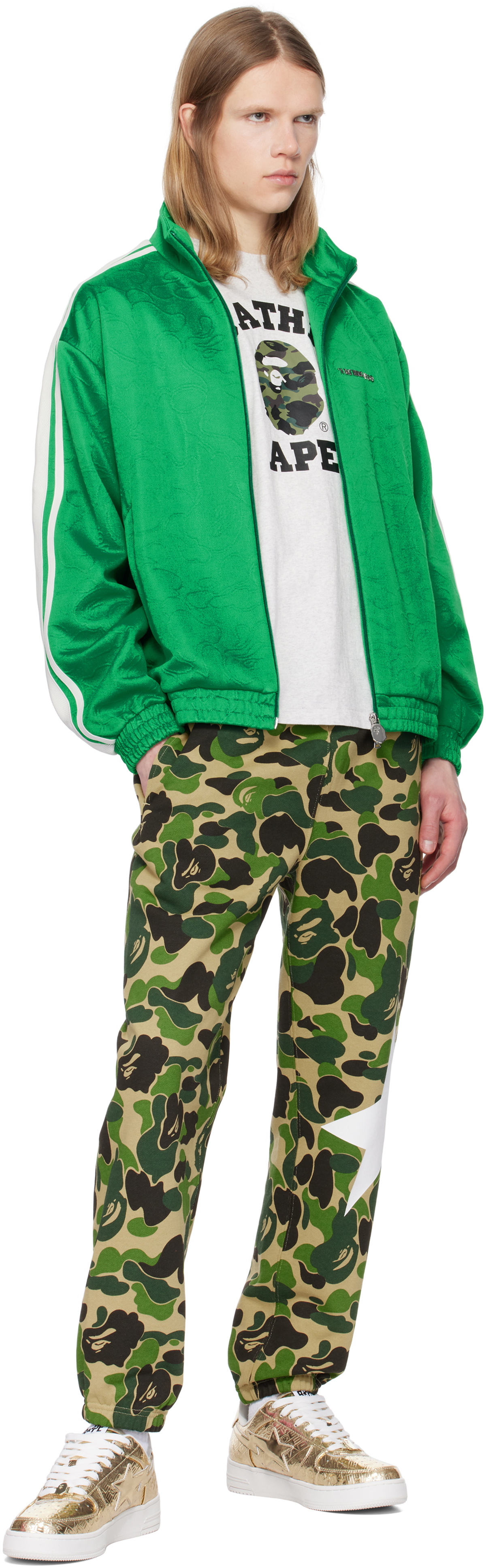 BAPE Green ABC Camo Sweatpants A Bathing Ape