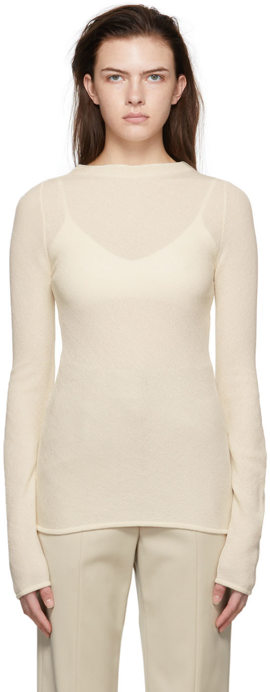 LOW CLASSIC Off-White Acrylic Sweater Low Classic
