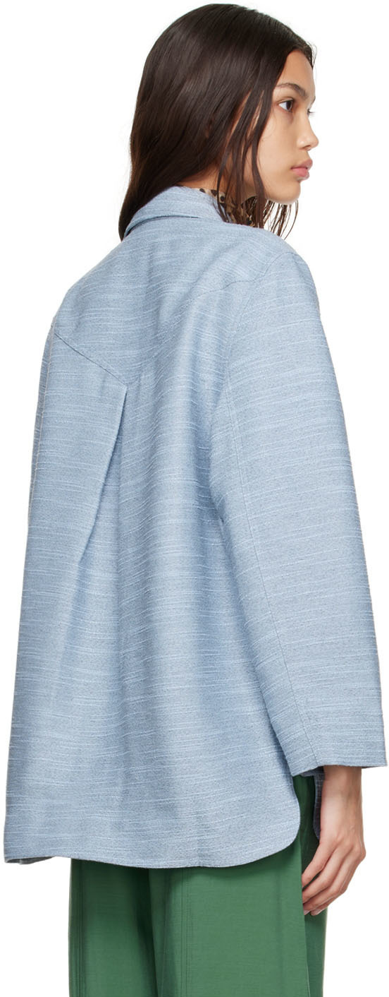 GANNI Blue Recycled Polyester Jacket GANNI