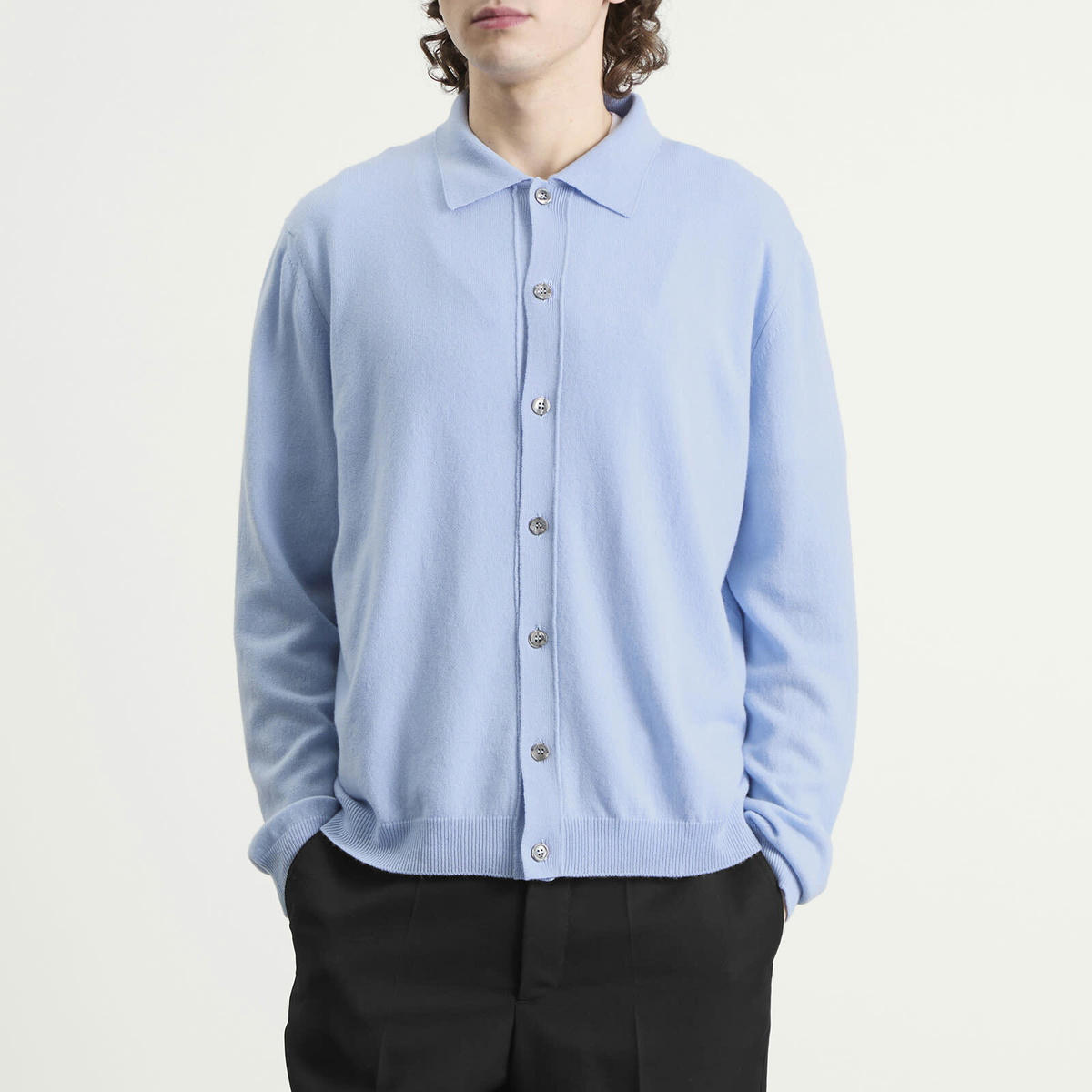 Second/Layer Men's Second Layer Frankie Button Down Polo in Baby Blue ...