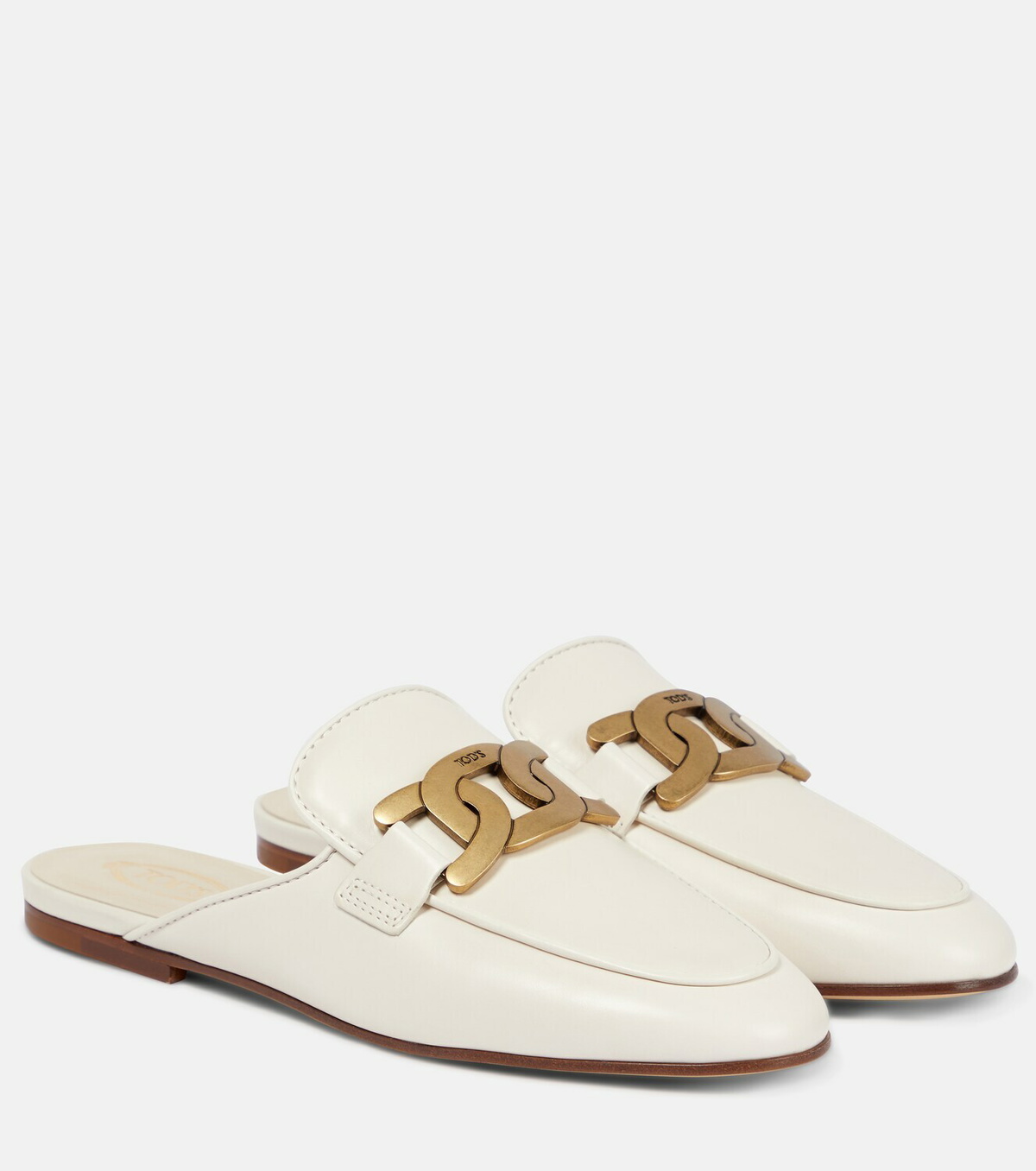 Tod's - Catena chain-link leather slippers Tod's