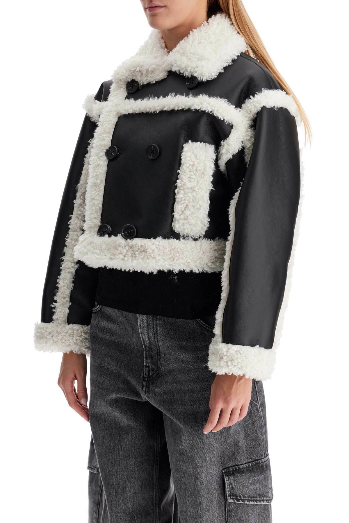 STAND STUDIO 'cropped faux leather jacket kristy Black Stand Studio