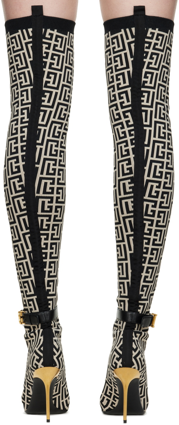 Balmain White Raven Tall Boots Balmain