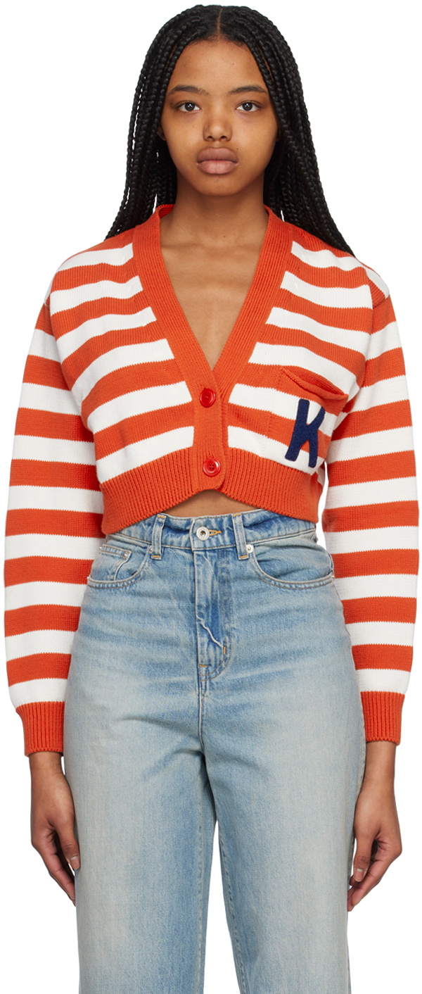Kenzo Orange Kenzo Paris Nautical Stripes Cardigan Kenzo
