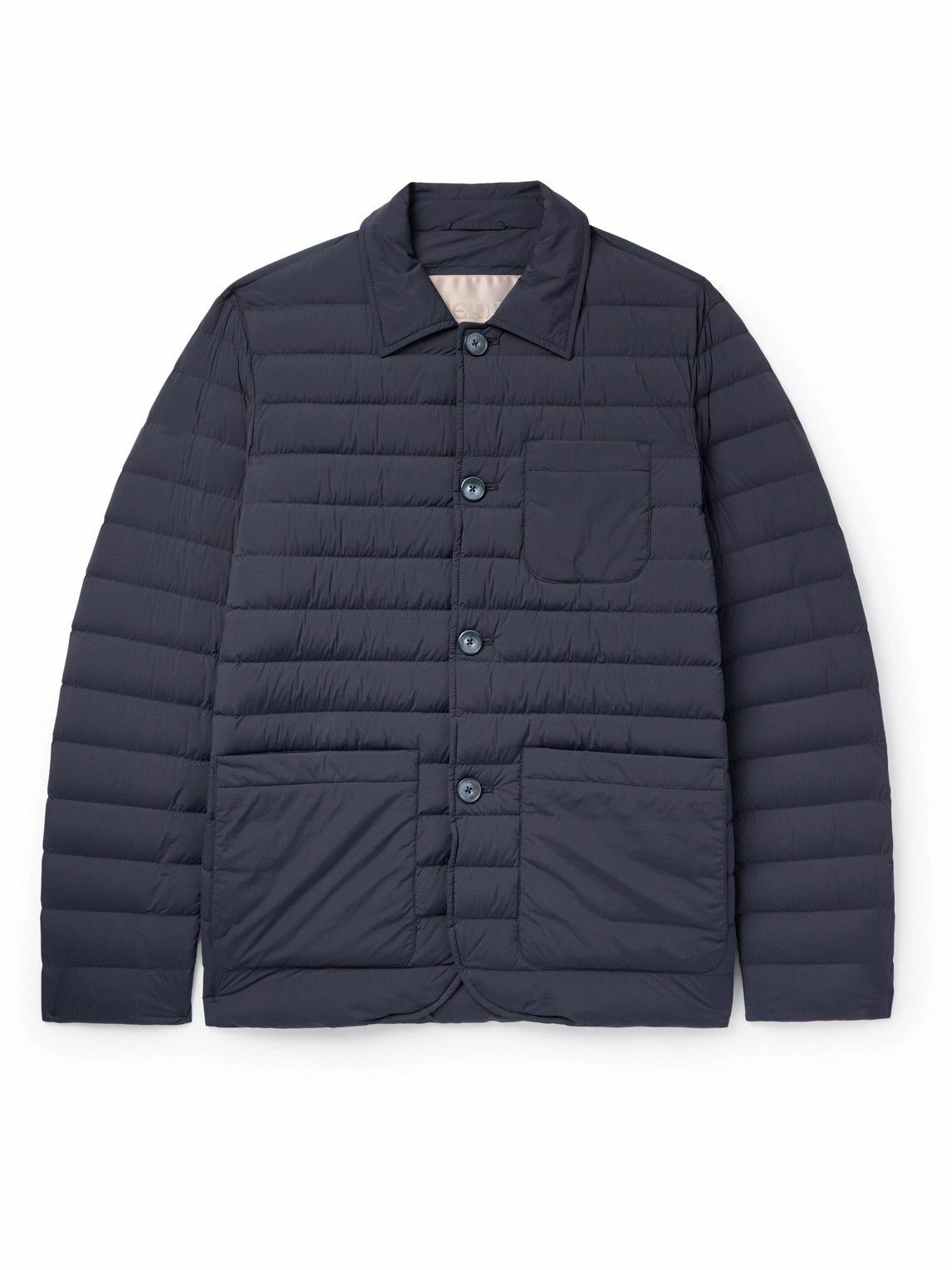 Herno - Quilted Shell Down Jacket - Blue Herno
