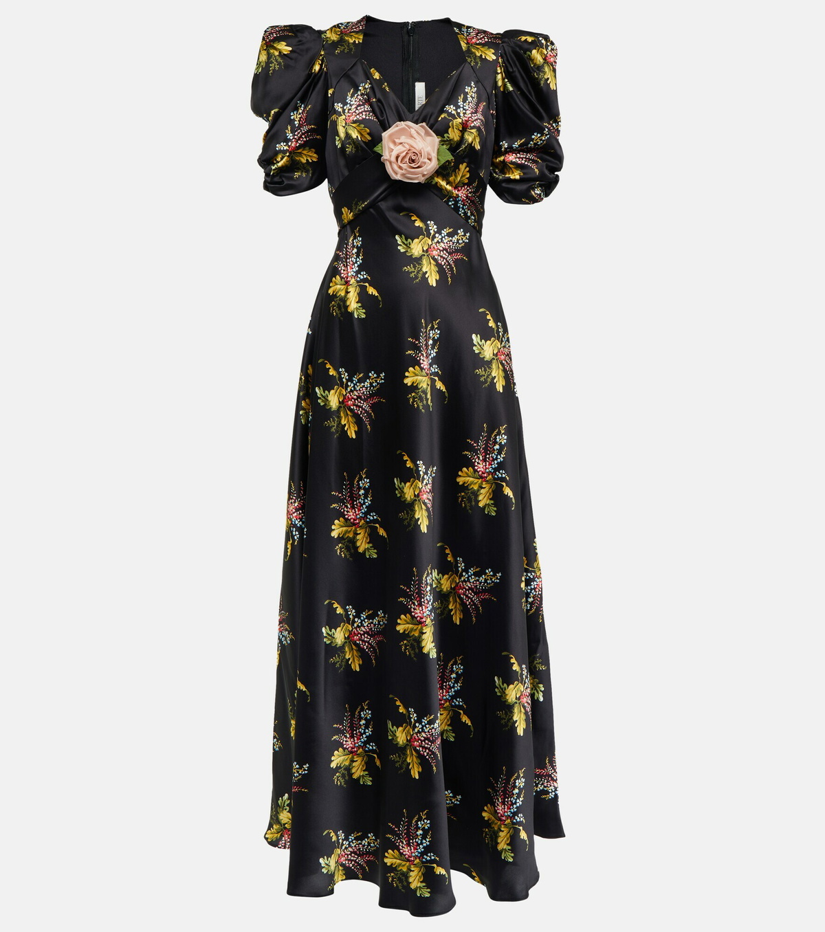 Rodarte - Floral silk satin maxi dress Rodarte