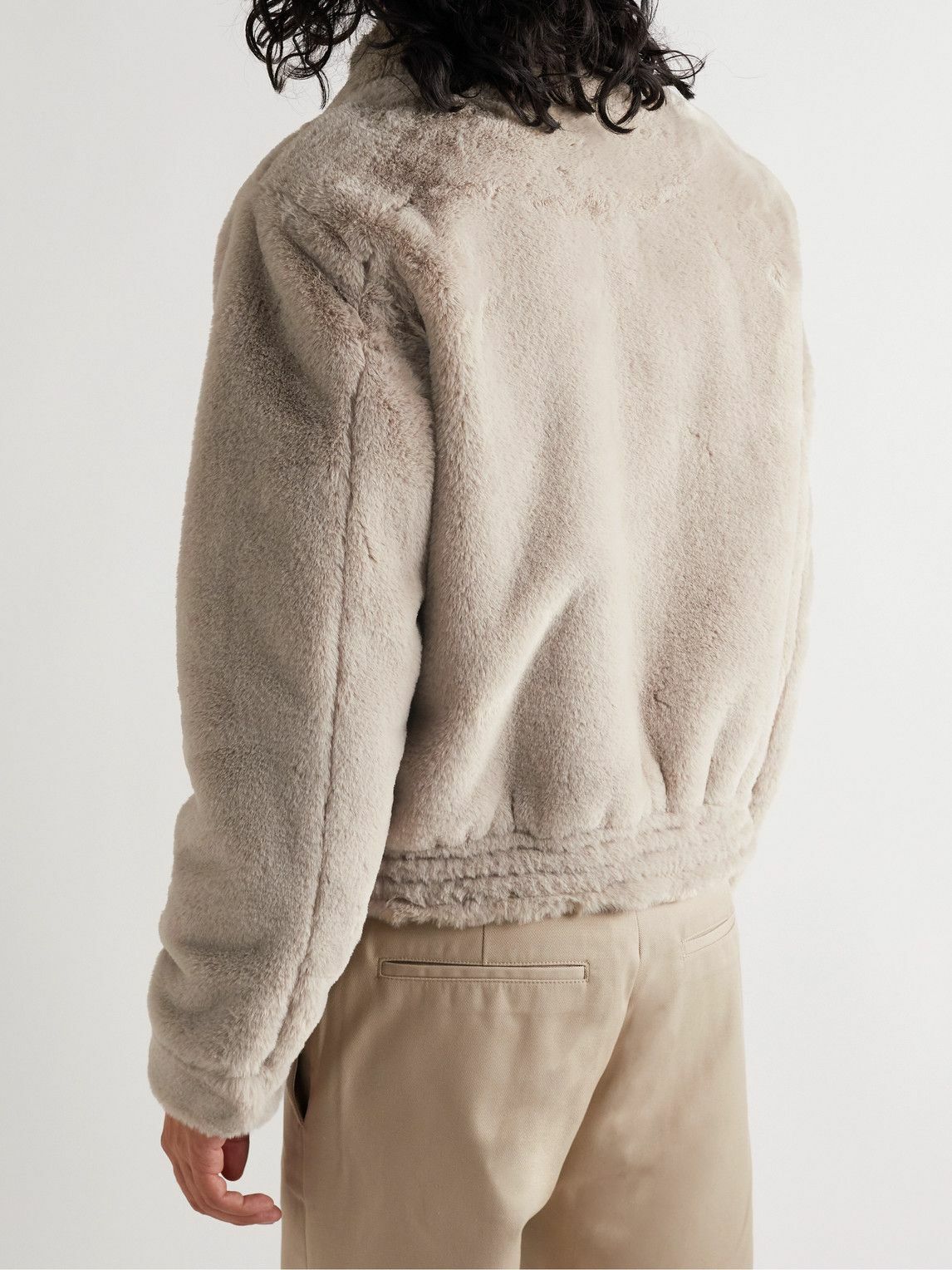 AMIRI - Faux Shearling Blouson Jacket - Brown Amiri