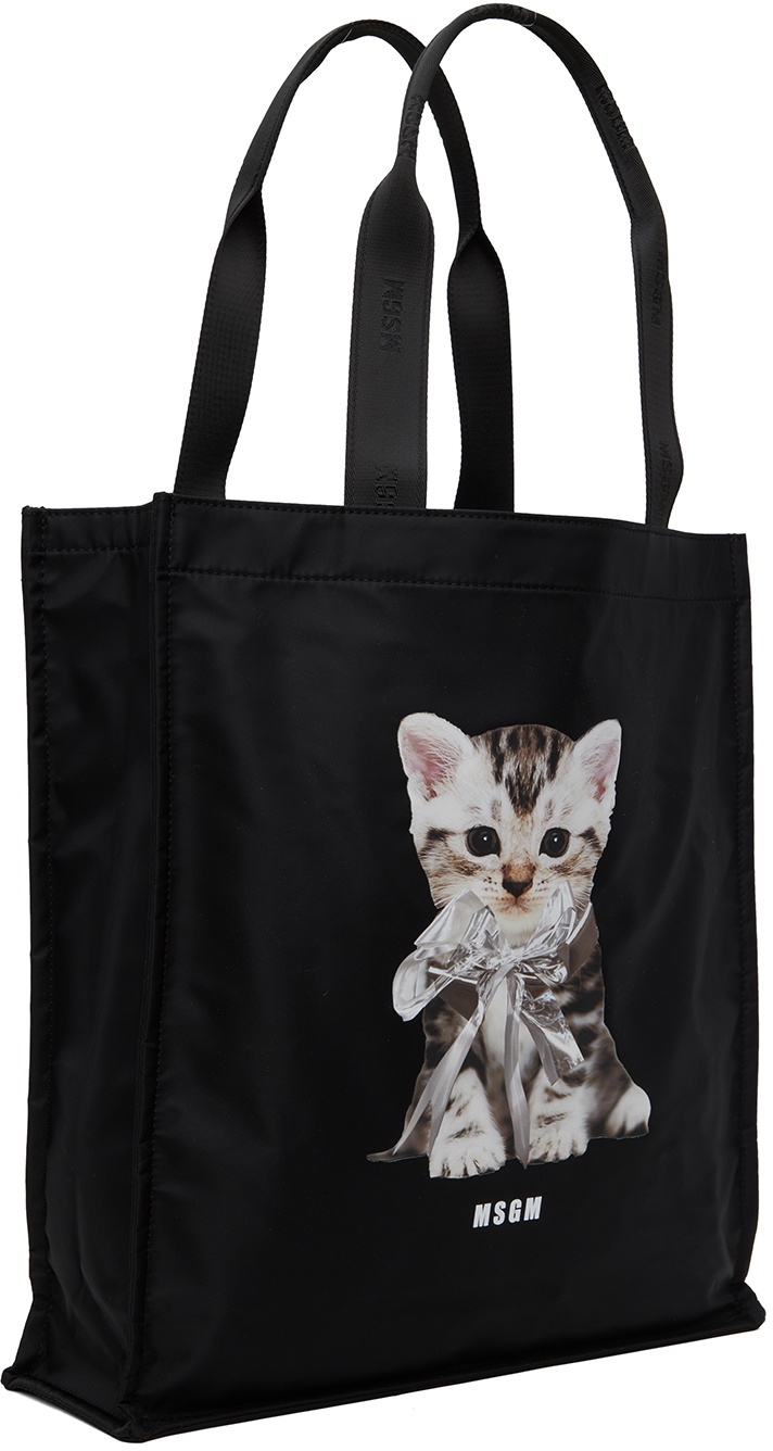 MSGM Black Graphic Tote MSGM