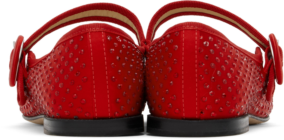 Repetto Red Georgia Strass Mary Jane Ballerina Flats Repetto