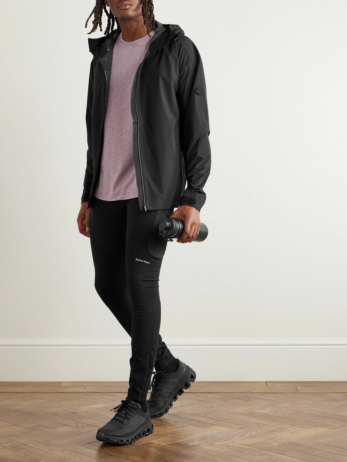 DISTRICT VISION - Cargo Compression Panelled Stretch-Jersey Running ...