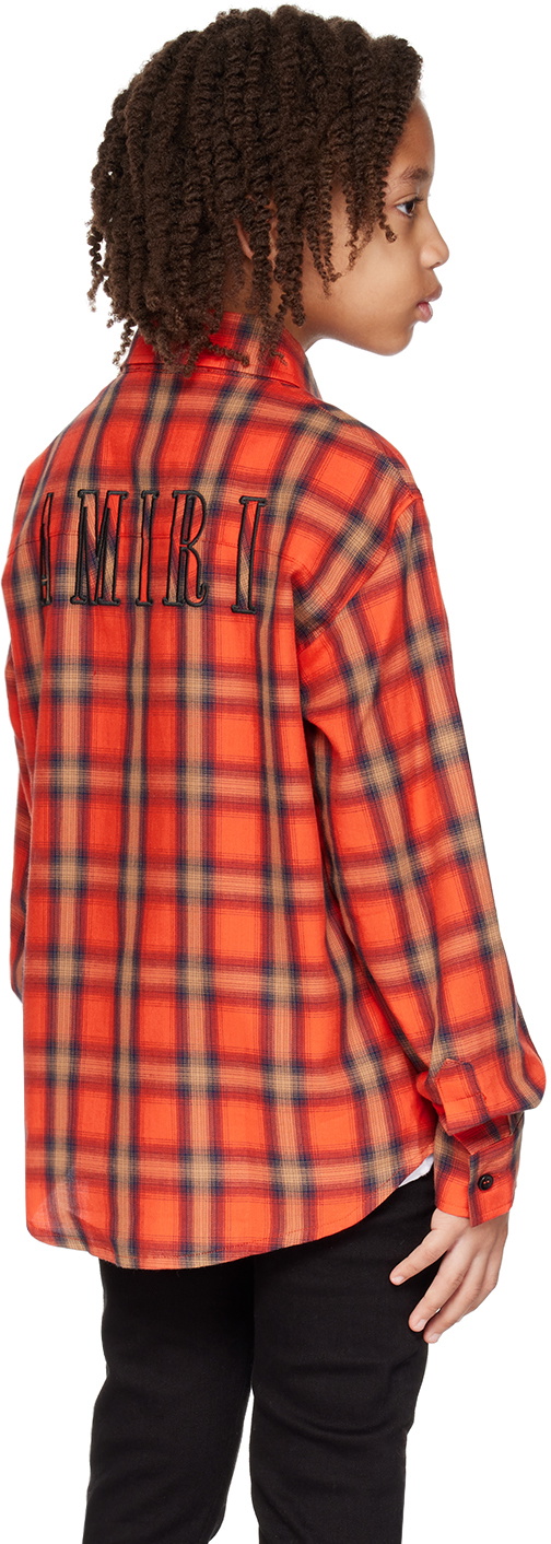 AMIRI Kids Red Embroidered Shirt Amiri