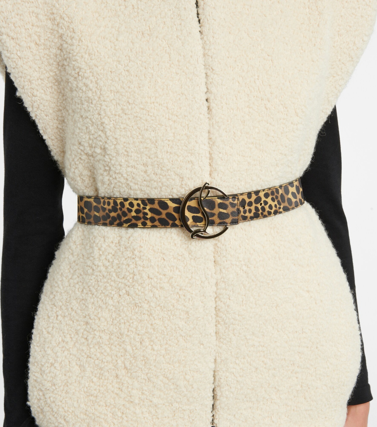 Christian Louboutin - Leopard-print leather belt Christian Louboutin