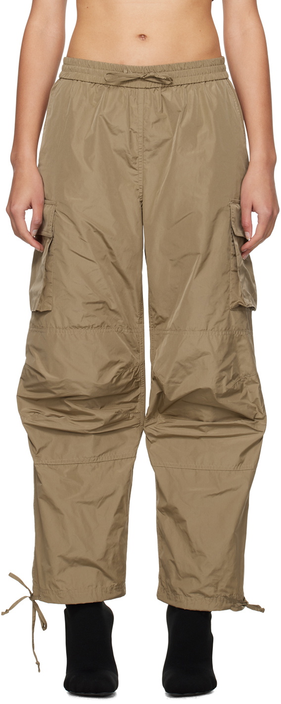 MSGM Khaki Drawstring Cargo Pants MSGM