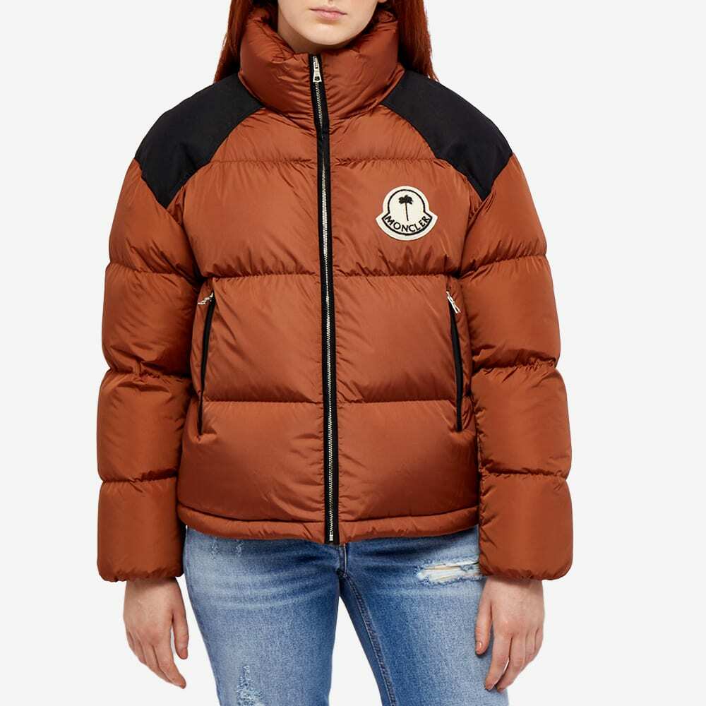 Moncler Women's Genius x Palm Angels Nevin Puffer Jacket in Brown Moncler