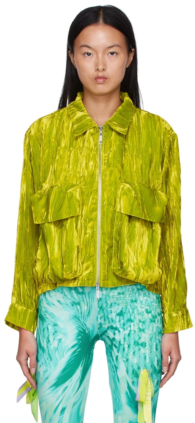 Collina Strada Green Acetate Jacket Collina Strada