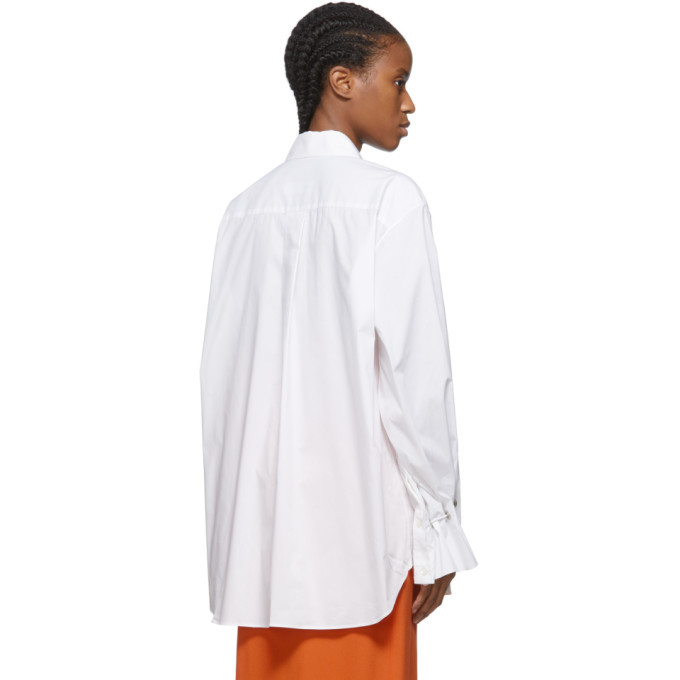 Toga White Stretch Broad Shirt Toga Pulla