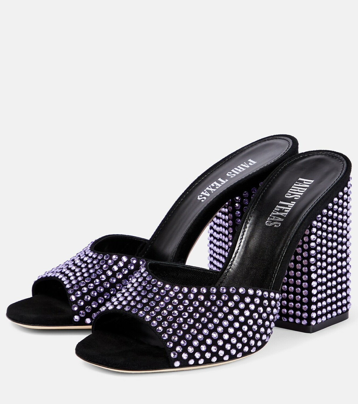 Paris Texas - Holly Anja embellished suede mules Paris Texas