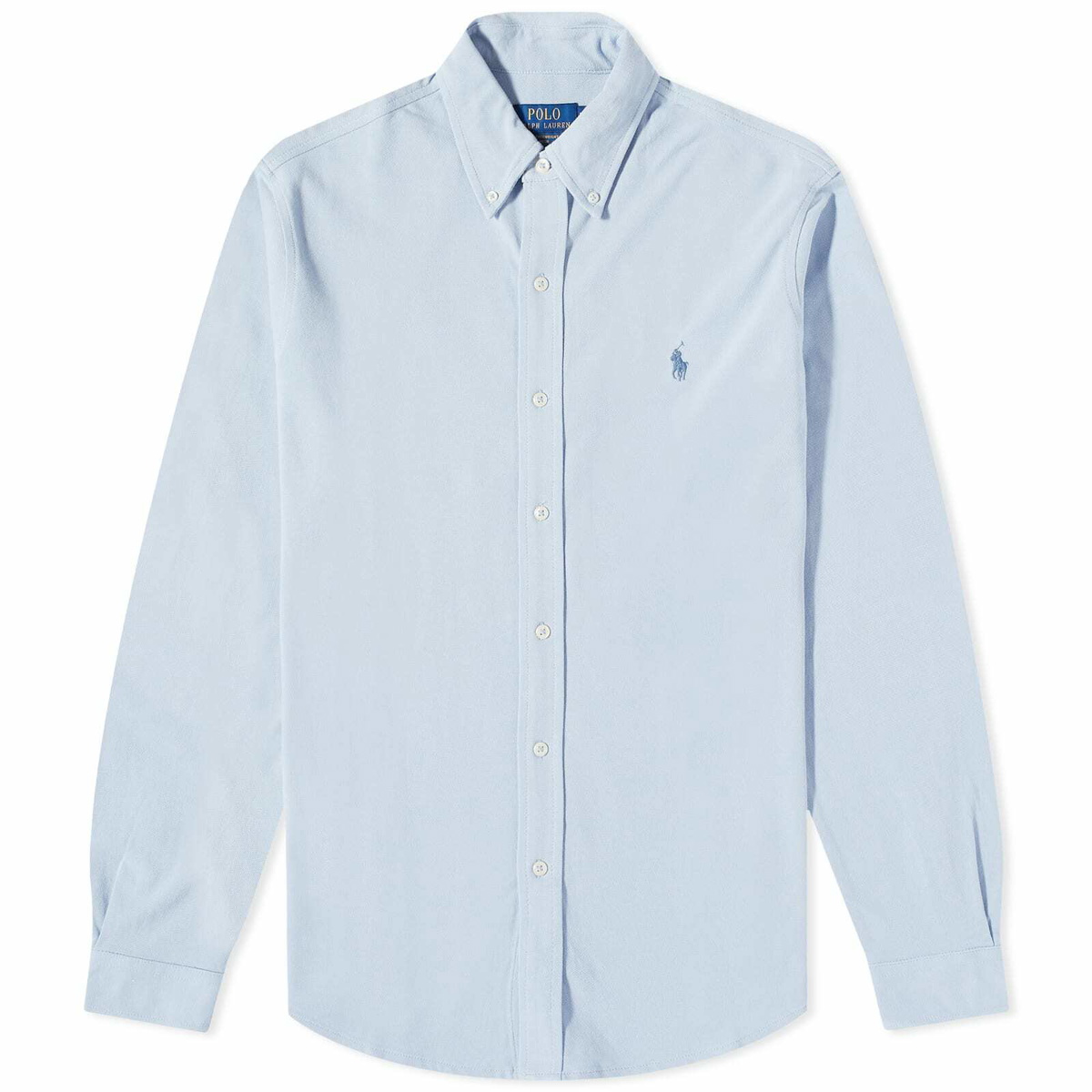 Polo Ralph Lauren Men's Slim Fit Button Down Pique Shirt in Estate Blue ...