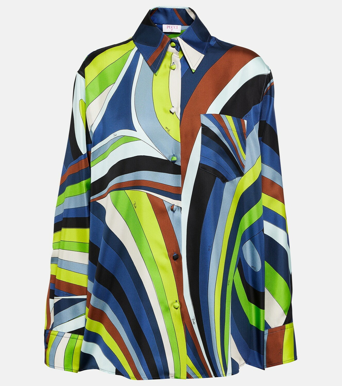 Pucci Printed silk-twill shirt Emilio Pucci