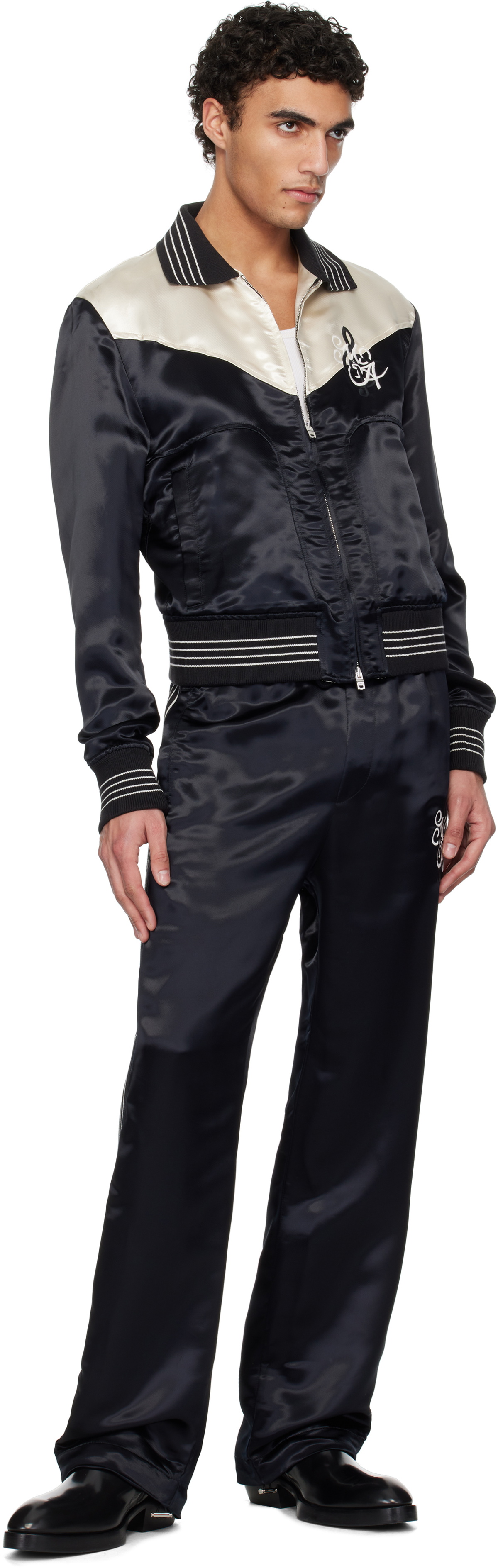 AMIRI Black MA Music Note Track Pants Amiri