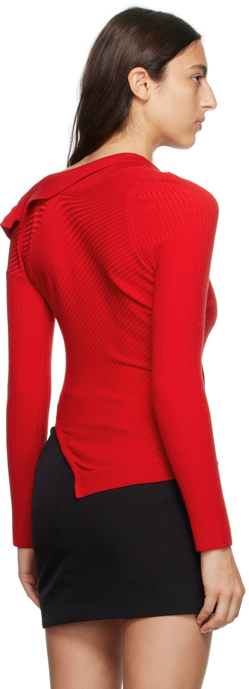 Jacquemus Red Le Chouchou 'La Maille Colin' Cardigan Jacquemus
