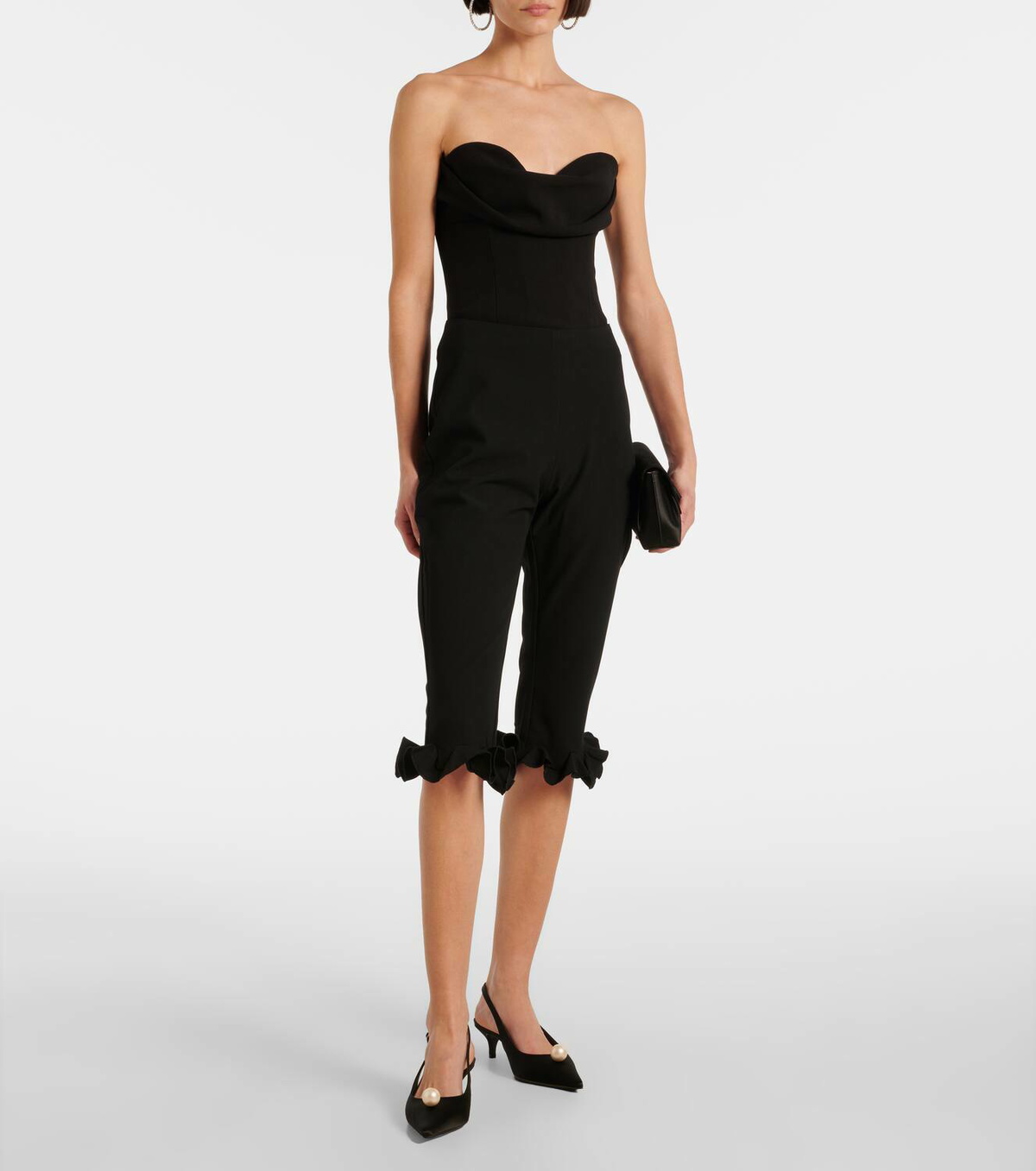 Rotate Ruffled high-rise capri pants ROTATE Birger Christensen