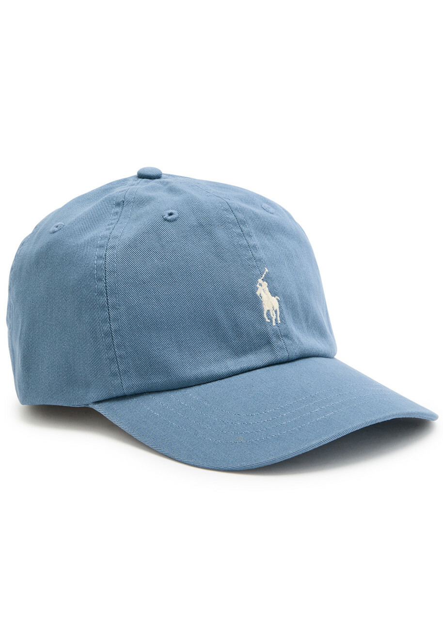 Polo Ralph Lauren Logo-embroidered Cotton-twill cap - Blue - One Size ...