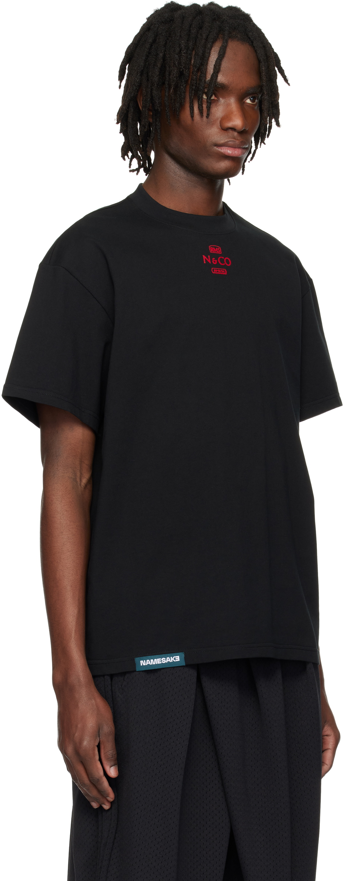 NAMESAKE Black Neal Stamp T-shirt NAMESAKE