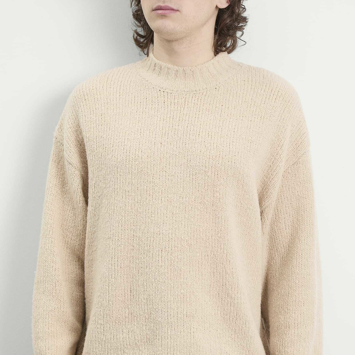 Bound Men's Cropped Wool Jumper in Sand BOUND by Bond-Eye