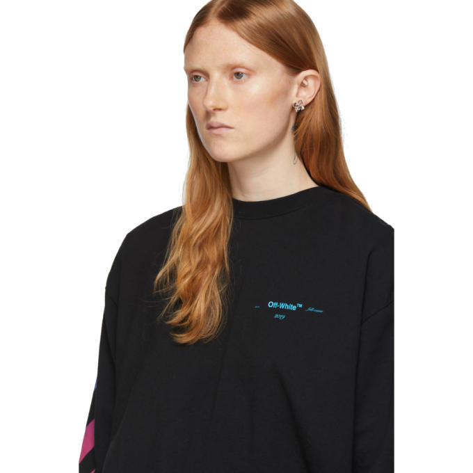 Off-White Black Gradient Diag Long Sleeve T-Shirt Off-White