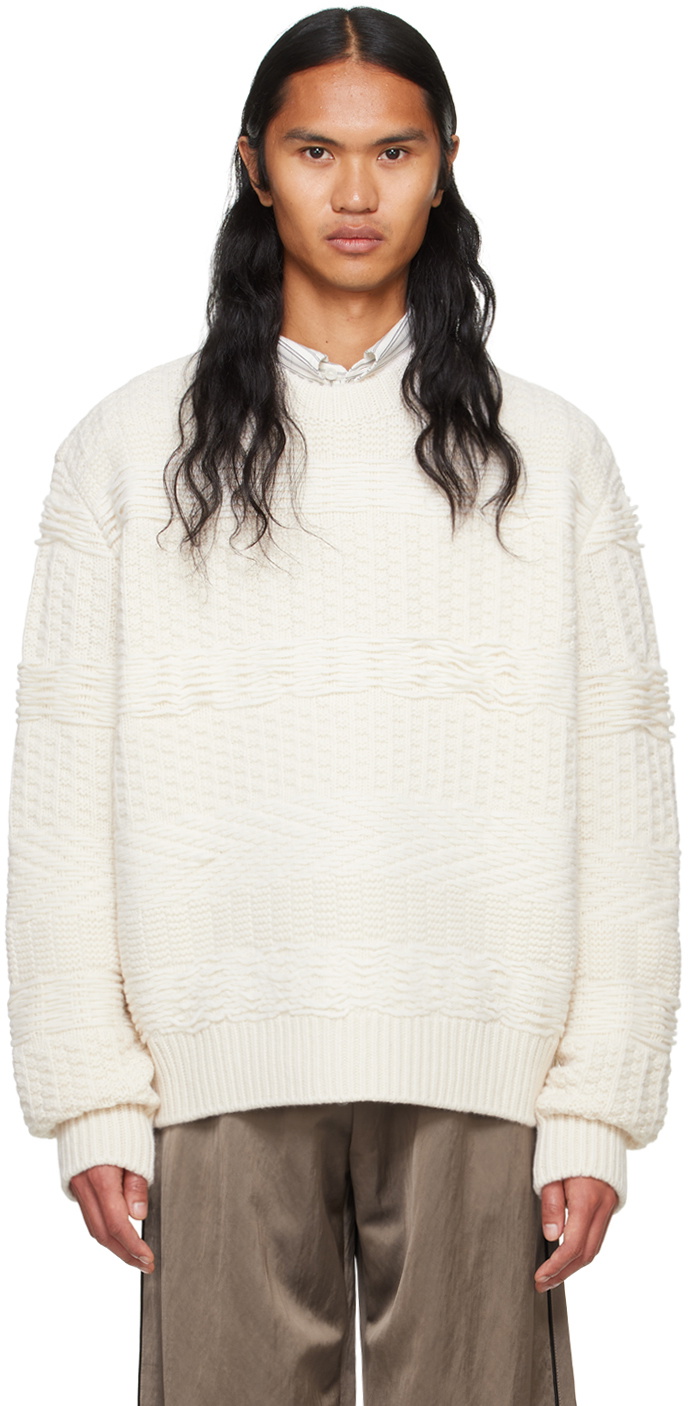 System Off-White Overlaped Neck Sweater System