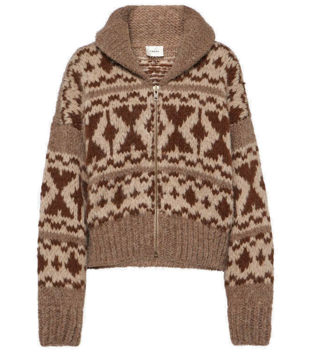 Frame Cowichon alpaca-blend zip-up sweater Frame Denim