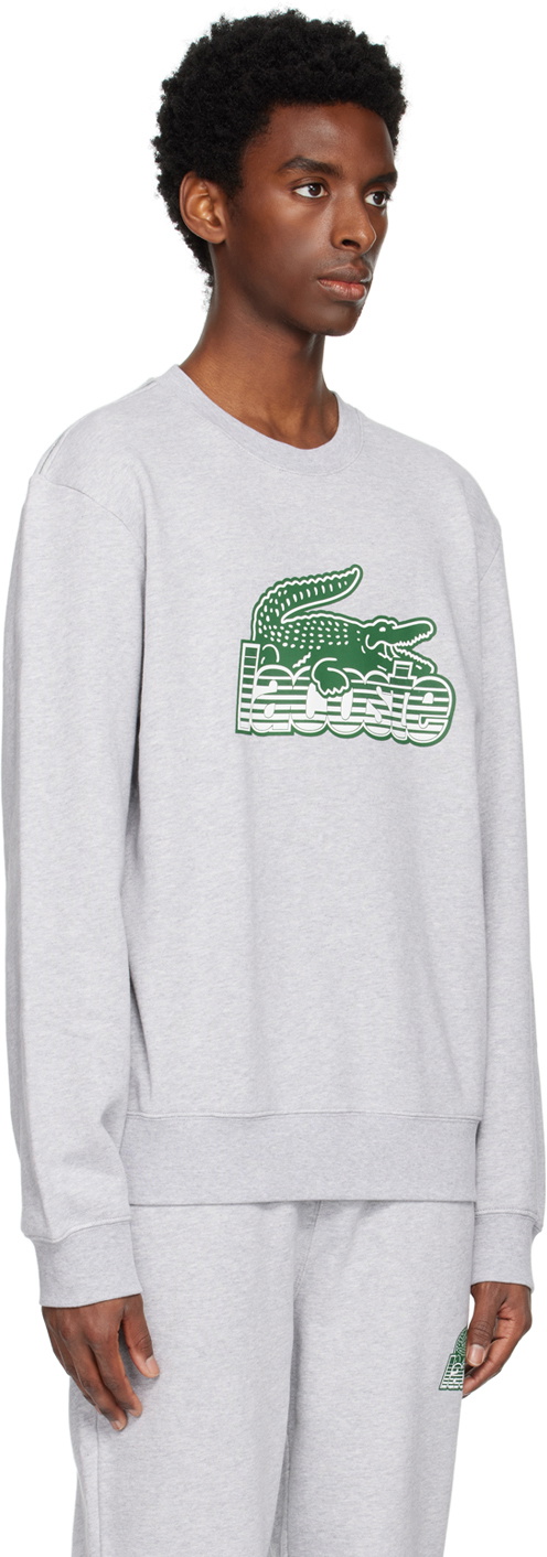 Lacoste Gray Printed Sweatshirt Lacoste