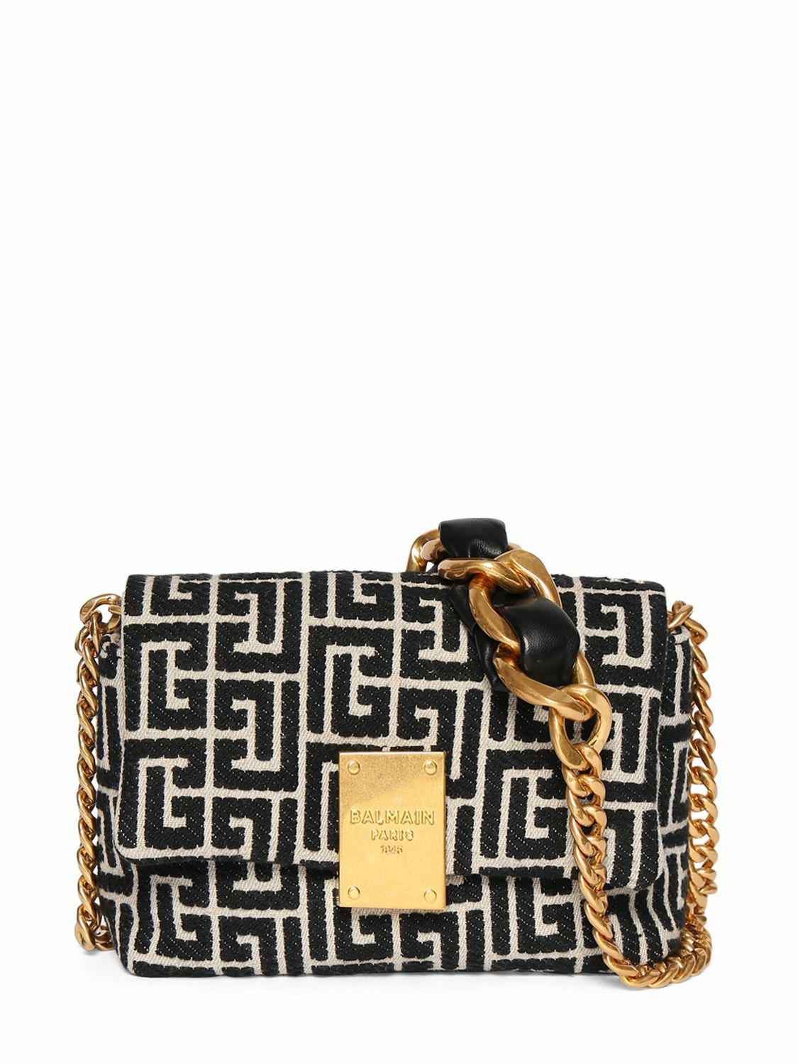 BALMAIN Mini 1945 Monogram Jacquard Bag Balmain